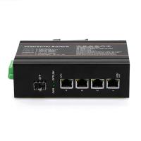 China Industrial PoE Switch 1x100M Fiber Port 4x10/100M RJ45 Unmanaged DIN Rail -40 to 85C for sale