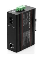 China Industrial PoE Fiber Switch 1x1000M SC Single Fiber Port 1x10/100/1000M RJ45 DC10-58V for sale