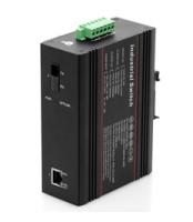 China Industrial PoE Fiber Switch 1x1000M SC Single Fiber Port 1x10/100/1000M RJ45 DC10-58V for sale