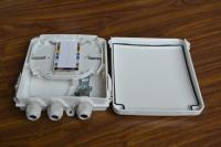 China Indoor 8 Core FTTH Terminal Box Wall Mounting 210x175x50mm with PLC Splitter and Adapters for sale