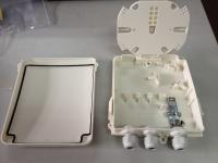 China Indoor 8 Core FTTH Terminal Box Wall Mounting 210x175x50mm with PLC Splitter and Adapters for sale