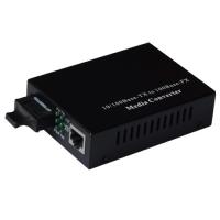 China DC48V PoE Media Converter 100M 1 Port FX to 1 Port 10/100M RJ45 15.4W Iron Housing for sale