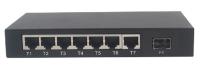 China Managed Fiber Optic Switch 1x100M FX 7x10/100M TX Dual SC SFP Slot for sale