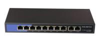 China 10 Port PoE Network Switch 8x 10/100M RJ45 130W 2x Uplink Auto MDI MDIX for sale