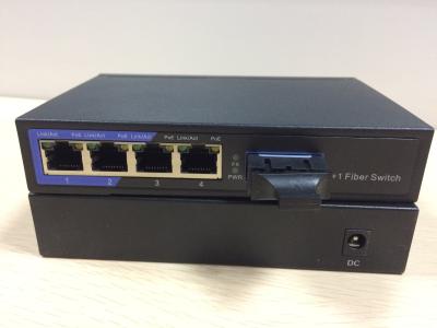 China 1 * 100M FX + 4 * 10 / 100M TX Poe Powered Network Switch , Fast Ethernet Switch for sale