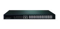 China Smart Managed Fiber Optic Switch 24 Ports 10/100M with 2 Gigabit RJ45 SFP Combo for sale