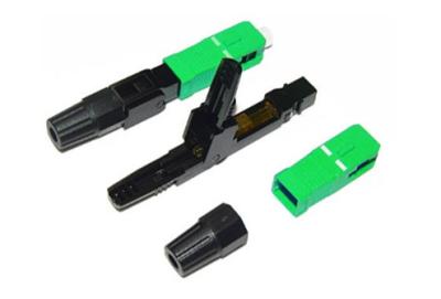 China SC APC Passive Electronic Components Ftth Fiber Optic Adaptor Fast Connector 50Mm for sale