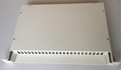 China Slidable Optical Fiber Termination Box Distribution Frame 19 Inches 1U 24 Cores Simplex for sale