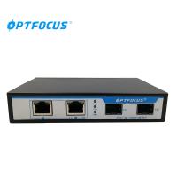China Industrial 2 Port Gigabit Fiber Optic Switch 10/100/1000M with 2 SFP Slots for sale