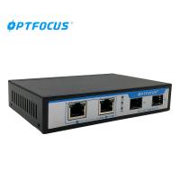 China Industrial 2 Port Gigabit Fiber Optic Switch 10/100/1000M with 2 SFP Slots for sale