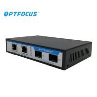 China Industrial 2 Port Gigabit Fiber Optic Switch 10/100/1000M with 2 SFP Slots for sale