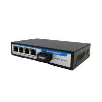 China 4 Port PoE Fiber Optic Ethernet Switch 10/100Mbps 1 Uplink 100M 30W IEEE802.3af at for sale