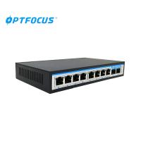 China Fiber Optic Switch 8 Port Gigabit PoE Network Switch With LED Indicators for sale