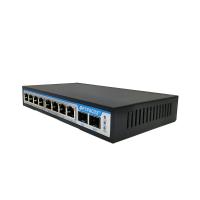 China Fiber Optic Switch 8 Port Gigabit PoE Network Switch With LED Indicators for sale