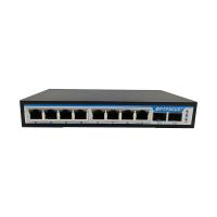 China Fiber Optic Switch 8 Port Gigabit PoE Network Switch With LED Indicators for sale