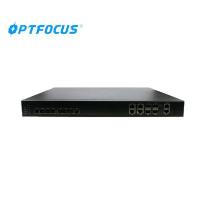 China 8 Port GPON OLT 4GE RJ45 4x10GE SFP+ Plug and Play Auto Firmware Upgrade 20km for sale