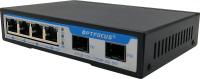 China 4 Port Gigabit Fiber Optic Switch 10/100/1000M 2 SFP Slot 140x93x28mm for sale