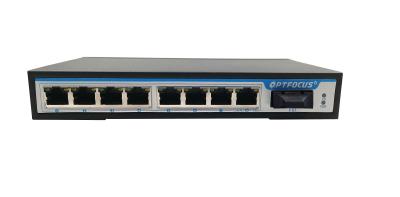 China 8 Port Gigabit Fiber Optic Switch Dual Fiber SM 20KM Industrial Network Switch for sale