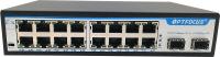China 16 Port PoE Network Switch 10/100Mbps 2 Gigabit Uplink SFP 802.3af at 30W for IP Cameras for sale