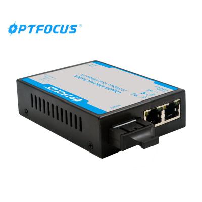 China 2 Port Gigabit SFP Ethernet Fiber Optic Switch 3W for Connecting Devices for sale