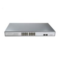 China 16 Port PoE Fiber Optic Switch with 2 SFP Ports 30W per Port for Data Center for sale