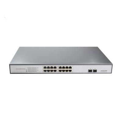 China 16 Port PoE Fiber Optic Switch with 2 SFP Ports 30W per Port for Data Center for sale