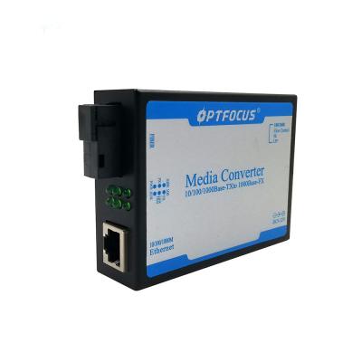 China 10/100/1000M Single Fiber Single Mode Media Converter 1310nm 1550nm 20km SC for sale