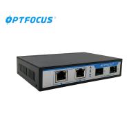 China 4 Port Gigabit Ethernet Switch 2 RJ45 10/100/1000M and 2 SFP Slots 8G Bandwidth for sale