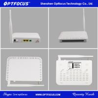 China XPON ONU 1GE 1FE CATV WiFi 12V 0.5A GPON EPON Dual Mode FTTH Equipment for sale