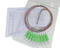 China Low Loss Fiber Optic PLC Splitter SC APC Mini 1x8 1m 900um for FTTH Networks for sale