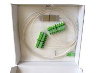China FTTH PLC Fiber Optic Splitter 1x8 1x16 SC APC UPC Mini Block Steel Tube 1310nm 1550nm for sale