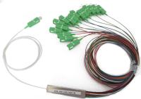 China Plastic ABS Box Fiber Optic Splitter 1X6 SC/APC For Telecommunicatioin System for sale