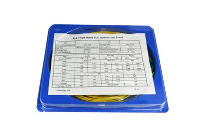 China ABS Box Fiber Optic PLC Splitter 1x2 1x4 1x8 Dual Wavelength 1310 1550nm SC APC UPC for sale