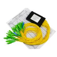 China SC/UPC/APC 2x32 PLC Fiber Optic Splitter ABS Module FTTH 1260-1650nm for sale