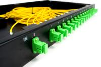 China 1*16 SC/APC PLC Optical Fiber Splitter Rack Mount Box Low Excess Loss Durable for sale