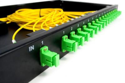 China 1*16 SC/APC PLC Optical Fiber Splitter Rack Mount Box Low Excess Loss Durable for sale