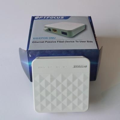 China XPON ONU 1GE GPON EPON Dual Mode ONT 12V 0.5A SC UPC for FTTH for sale