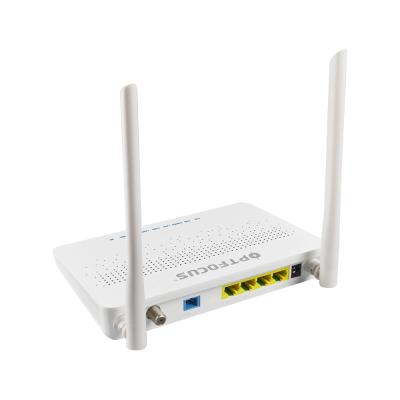 China XPON GPON EPON ONU 4 Port 1GE 3FE CATV WiFi Dual Mode Compatible Huawei ZTE OLT for sale