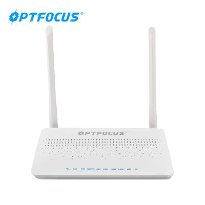China XPON ONU 1GE 3FE 1Tel 1USB RF WiFi 2.4G 300Mbps SC UPC GPON EPON Dual Mode ONU for sale