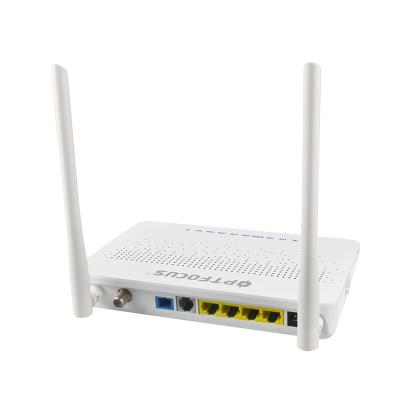 China FTTH Triple Play XPON ONU 4LAN Gigabit Port CATV WIFI VOIP USB GPON EPON for sale