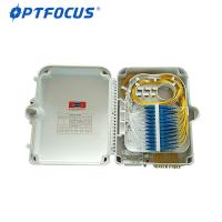 China 24 Cores Fiber Optic Terminal Box IP66 Waterproof Indoor Outdoor Distribution Box 342x268x102mm for sale