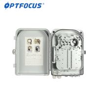 China 24 Cores Fiber Optic Terminal Box IP66 Waterproof Indoor Outdoor Distribution Box 342x268x102mm for sale