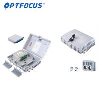 China 16 Core FTTH Outdoor Terminal Box Wall Mounted IP55 for 1x16 PLC Splitter for sale