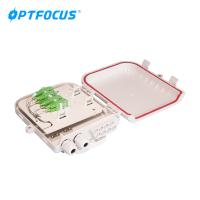 China 8 Core FTTH Fiber Termination Box IP65 PC ABS Wall Mountable 200x215x54mm for sale