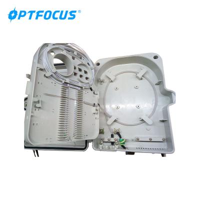 China FTTH IP66 Fiber Network Termination Box 24 Cores with Feeder Cable for sale