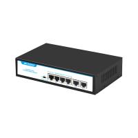China DIN Rail 1.2Gbps FTTX 100M PSE DC52V 4 Port POE Switch for sale