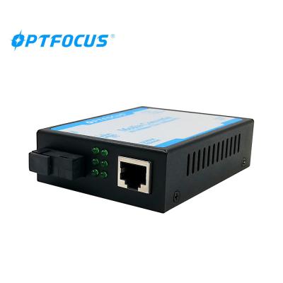 China 10/100Mbps 1310/1550nm 20km Single Mode Fiber Optic Media Converter 2.5W for sale