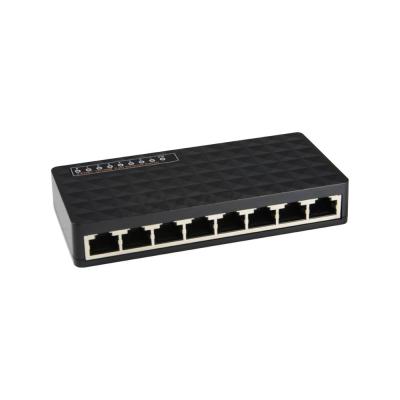 China Plastic Case Desktop 8 *10/100Mbps RJ45 Port Ethernet Hub Fast Unmanaged Network Switch for sale
