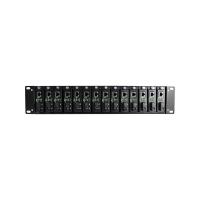 China 2U 19 Inch 14 Slot Fiber Optic Media Converter Rack Chassis 100M 1000M for sale