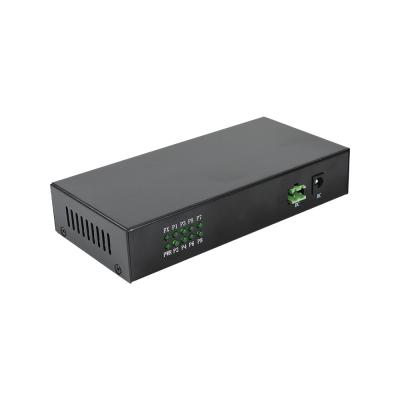 China 8 Port 1000M FTTH Network Switch DC12V TX1310nm Rx1550nm for sale